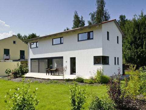 Satteldachhaus ohne Dachüberstand - LUXHAUS Satteldach Modern 164 | LUXHAUS